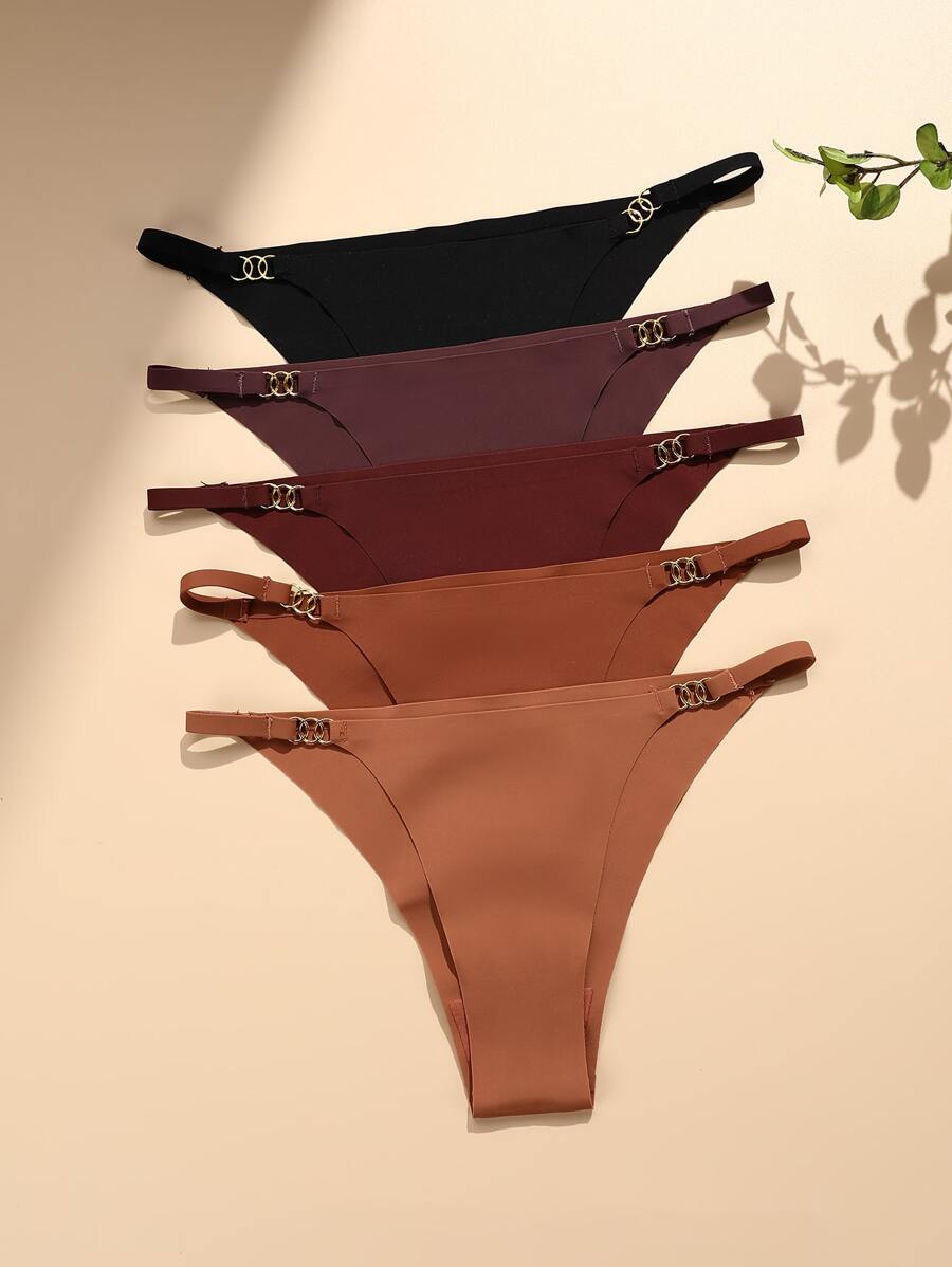 5pack Ring Linked Thong | SHEIN USA
