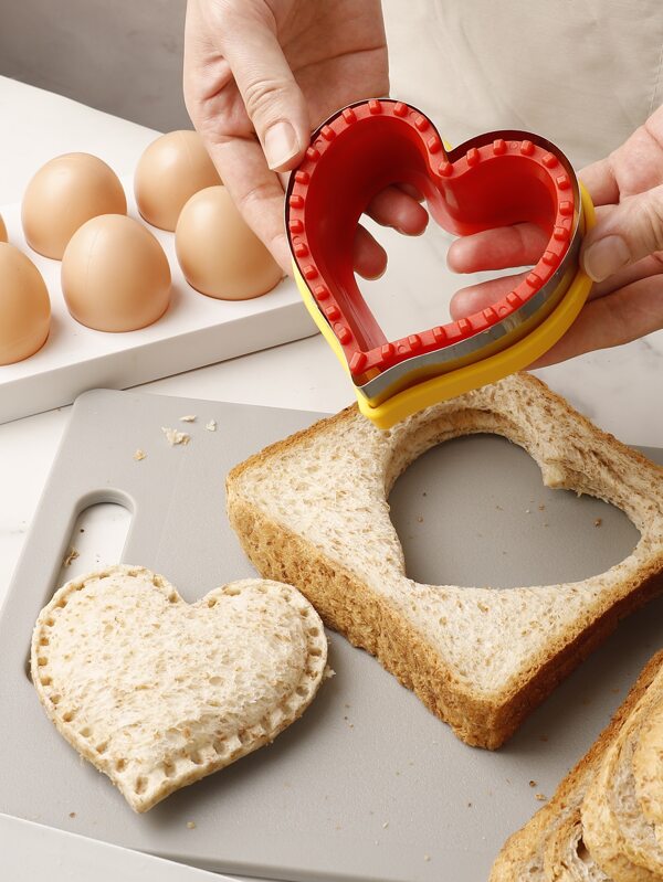 2pcs Heart Shaped Bread Cutter Set, Simple Stainless Steel Bread Cutter ...