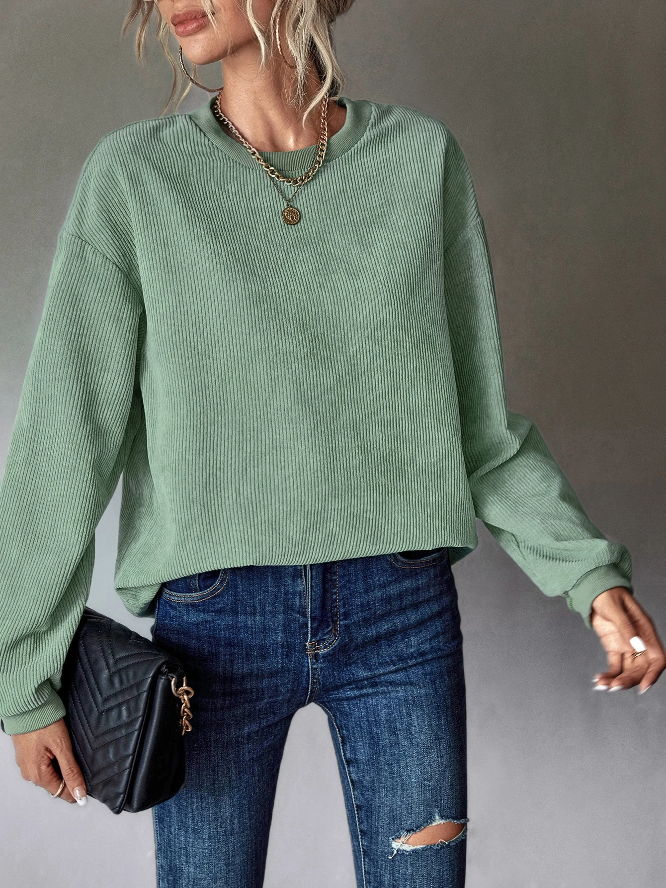 Shein Lune Drop Shoulder T Shirt Aktuelle Trends Günstig Kaufen