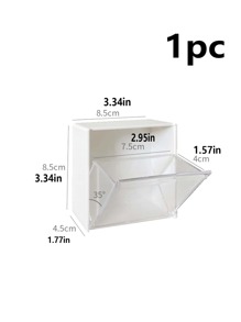 1pc Plastic Wall Mounted Punch-free Storage Rack, Self Adhesive Storage ...