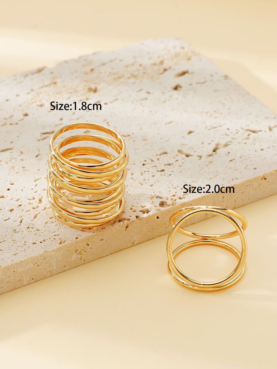 2pcs Circle Decor Ring | SHEIN USA