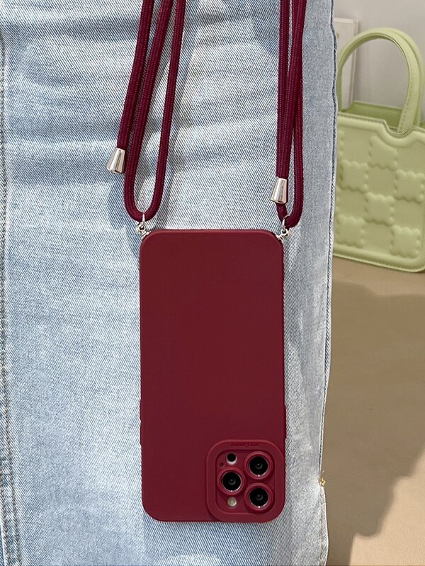 Solid Phone Case With Strap | SHEIN EUR