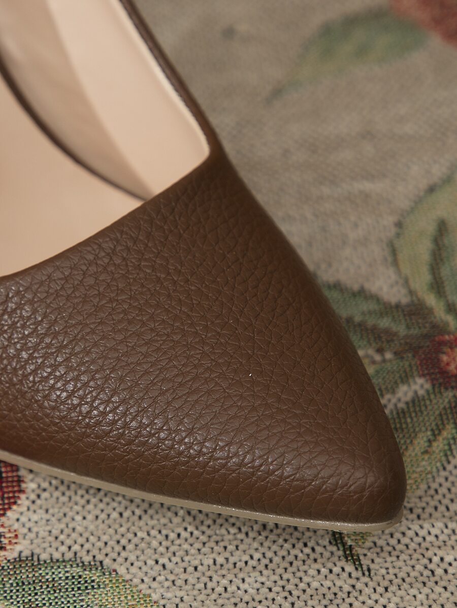 Women's Brown High Heel Shoes, Stiletto Heel, Casual Elegant Minimalist ...