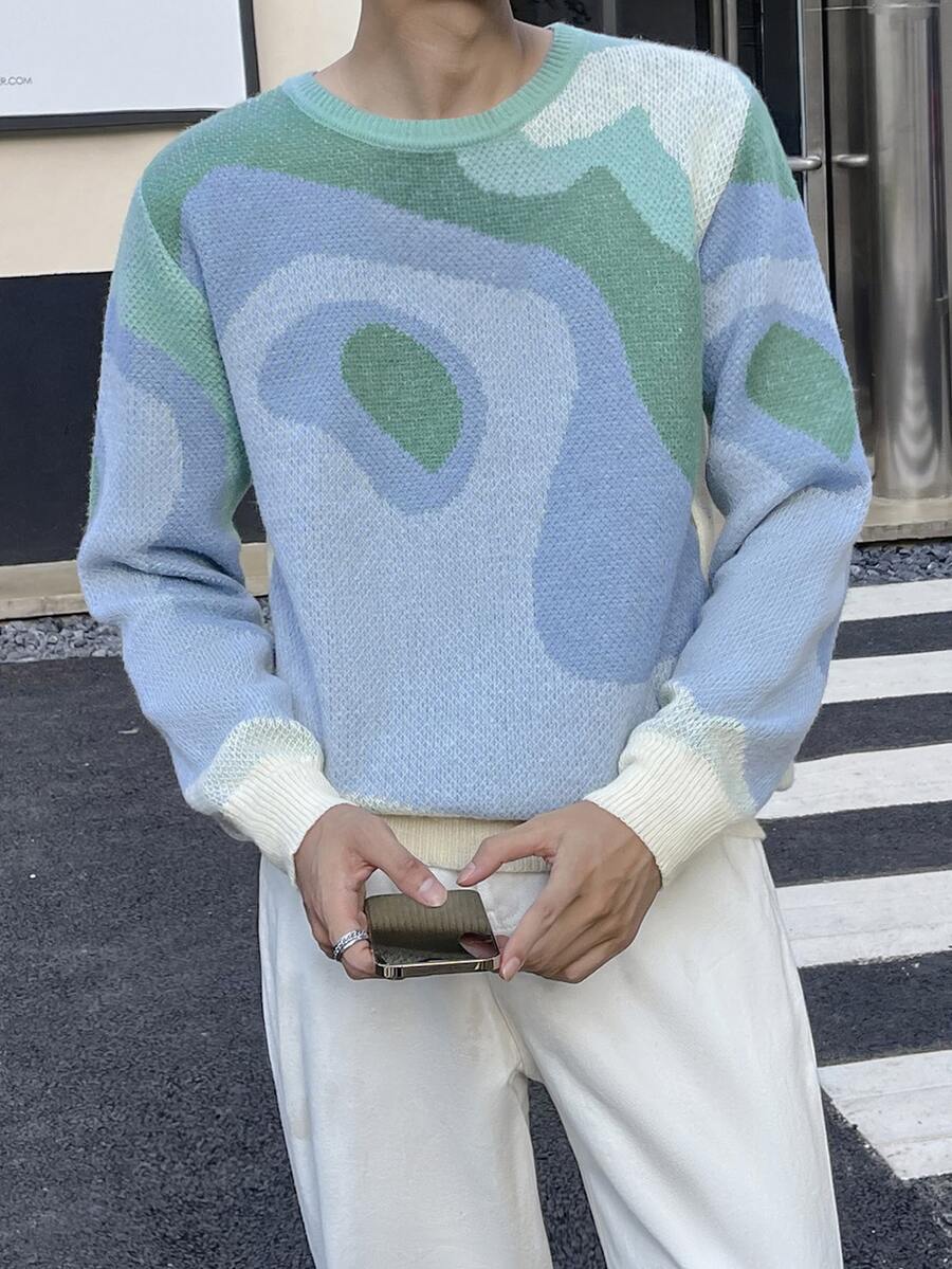 Manfinity Men Colour-block Jumper | SHEIN UK