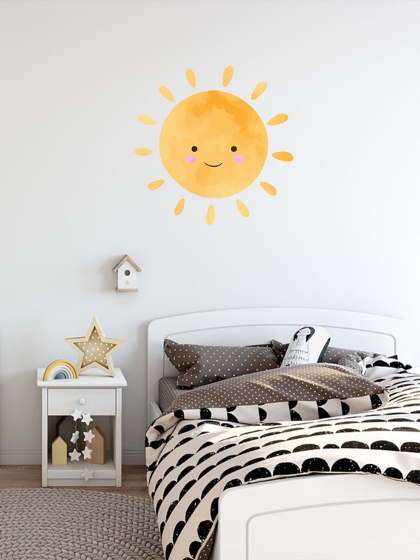 Cartoon Sun Pattern Wall Sticker | SHEIN USA