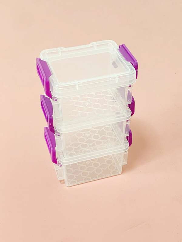 3pcs/Set Mini 3-Layer Storage Box With Buckle For Hand Account Data ...