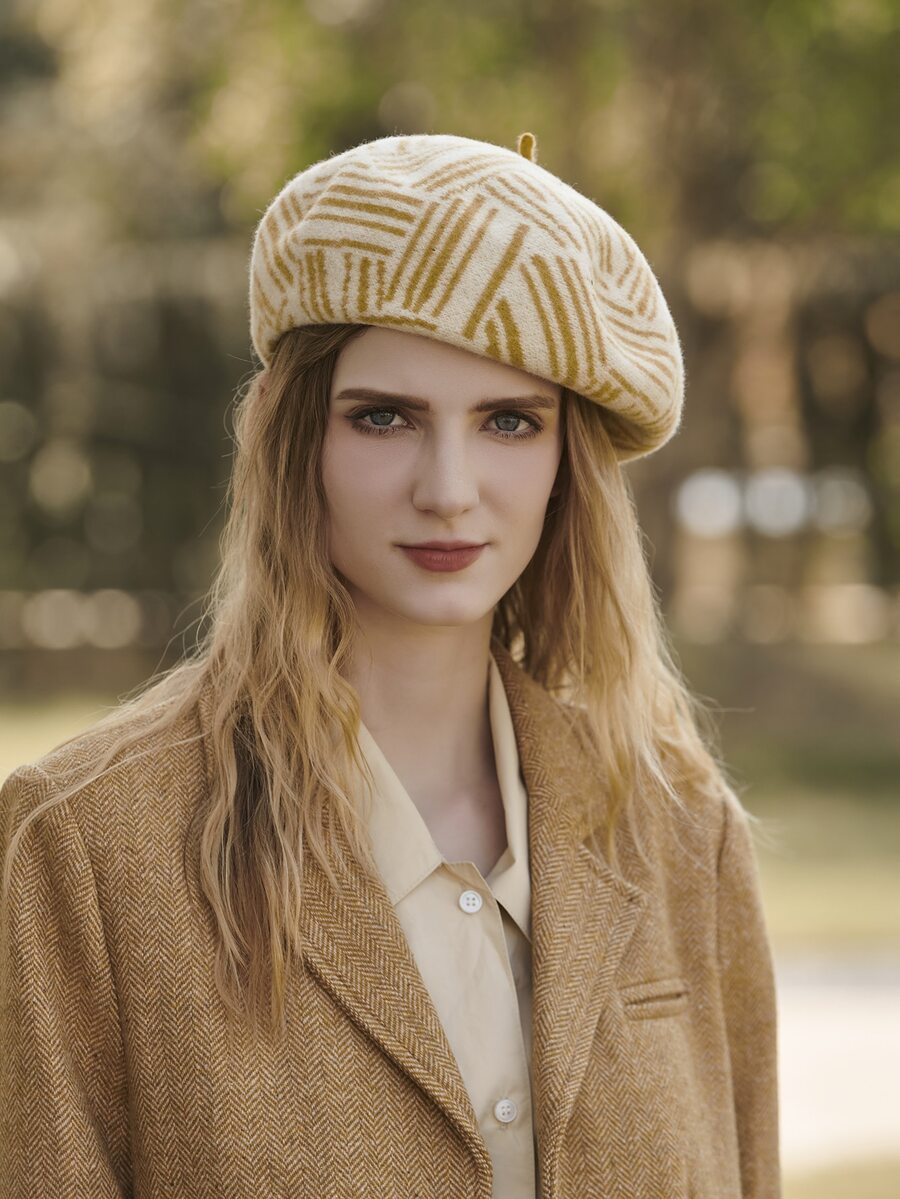 Boinas 100% Lã Padrão listrado | SHEIN Brasil