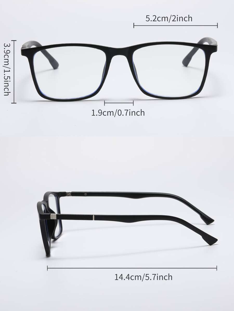 Men Square Frame Anti-Blue Light Eyeglasses Clear Glasses | SHEIN EUR