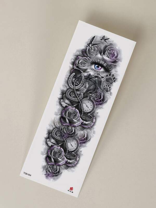 1sheet Clock Pattern Tattoo Sticker | SHEIN UK