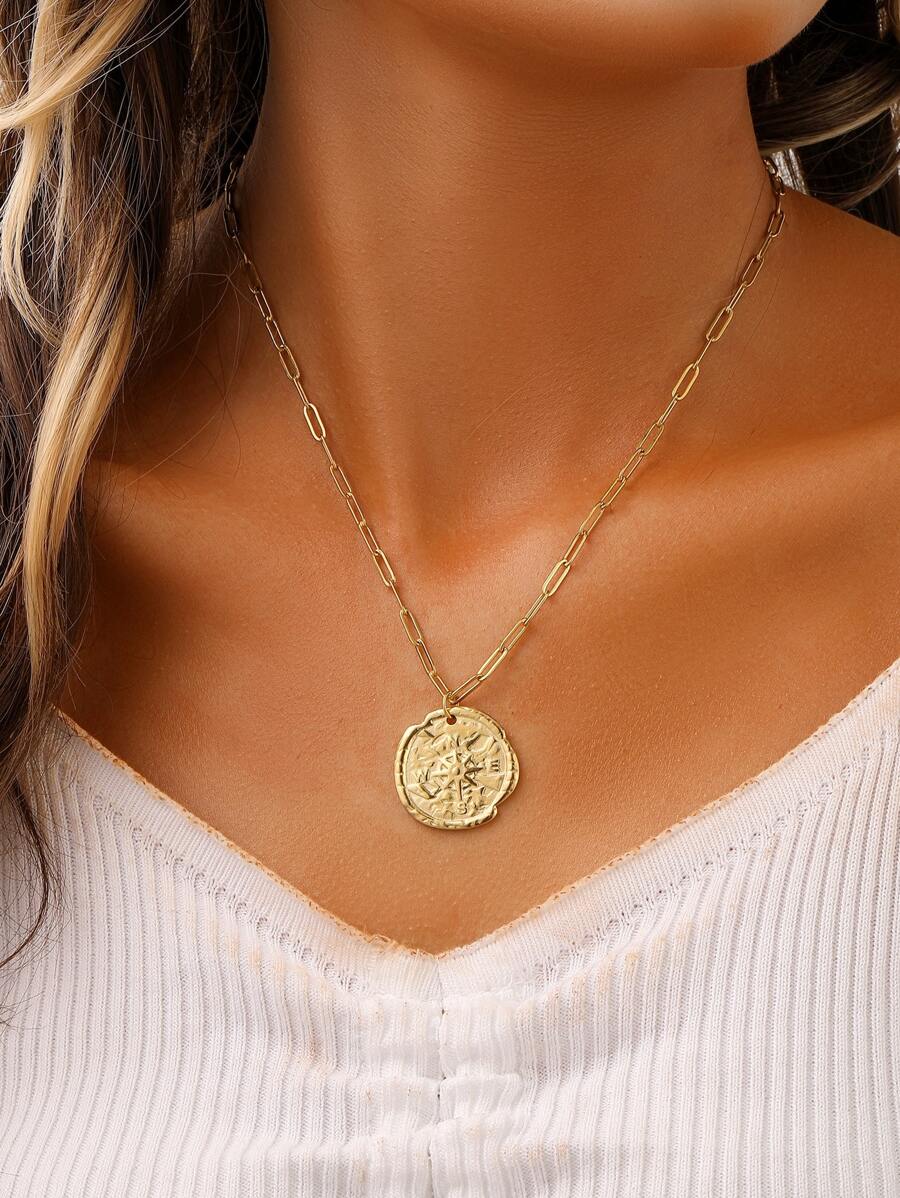 Compass Pendant Necklace | SHEIN USA