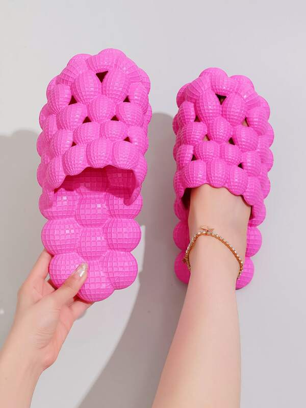 Neon Pink Hollow Out Vented Clogs | SHEIN USA