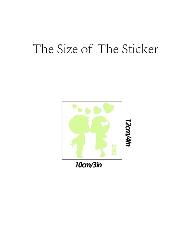 1pc Glow-in-the-dark Cartoon Graphic Switch Wall Sticker, Cute Switch ...