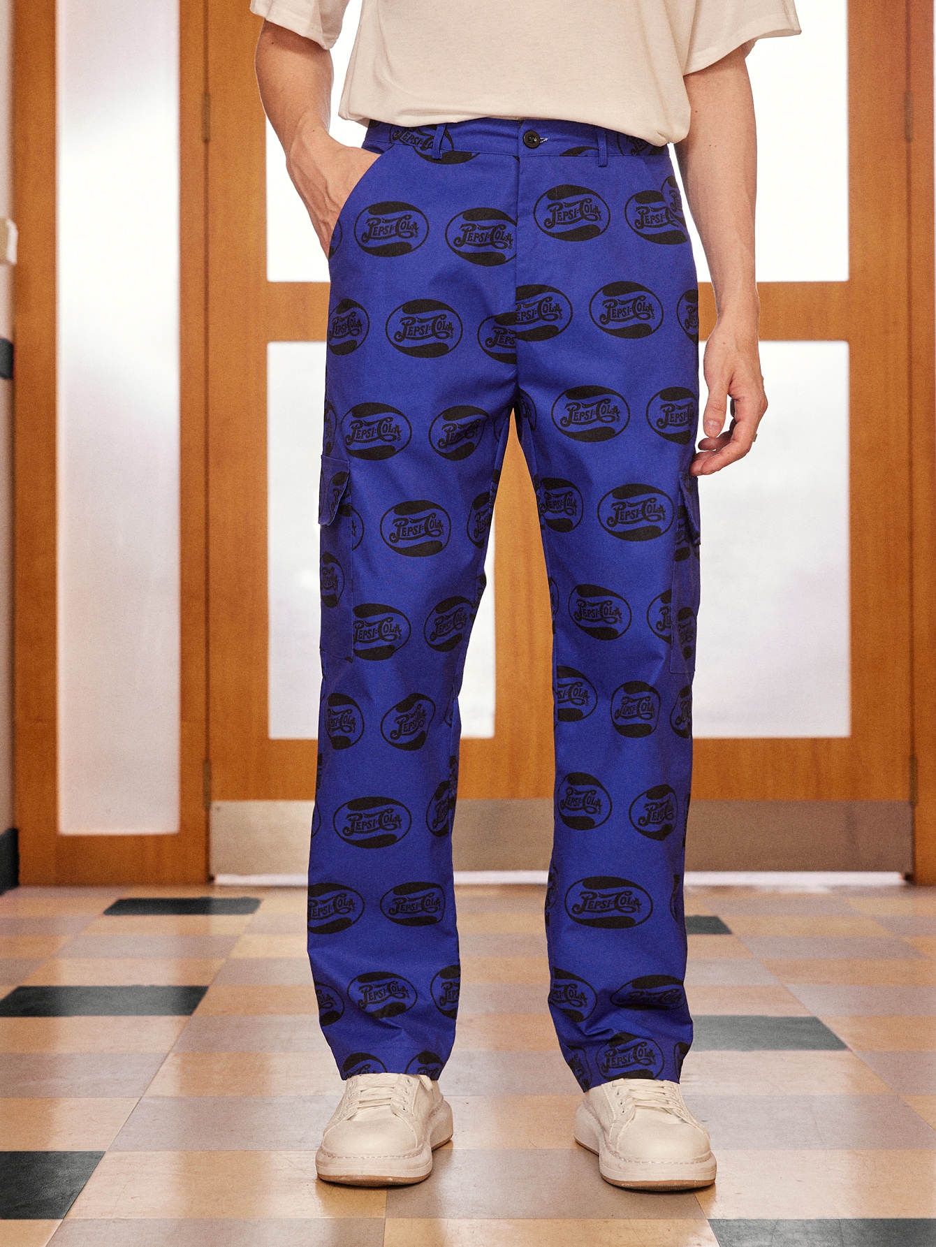 ROMWE X PEPSI Guys Letter Graphic Pants