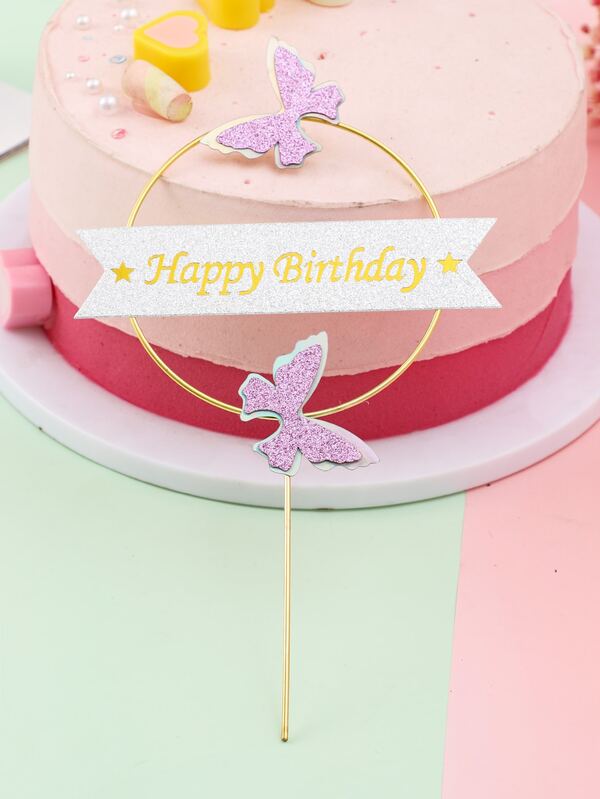 Butterfly Decor Birthday Cake Topper | SHEIN USA