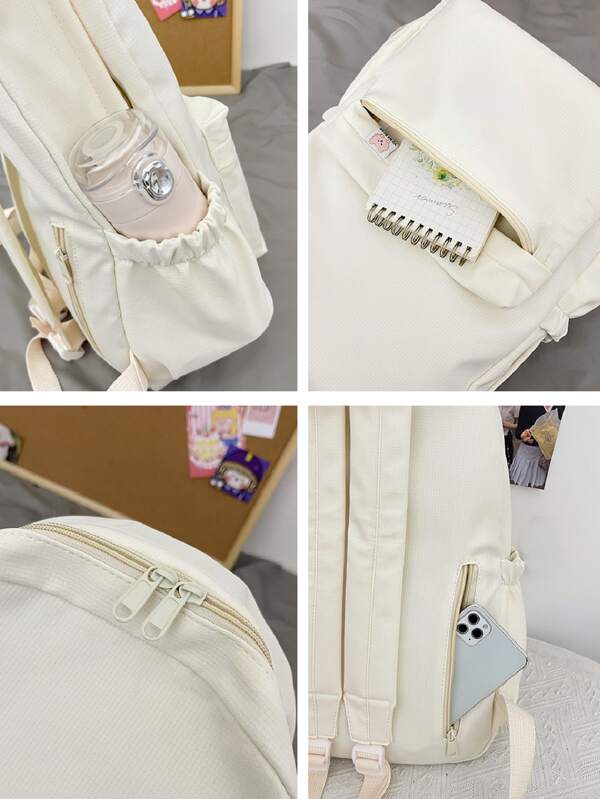 Patch Detail Functional Backpack | SHEIN UK