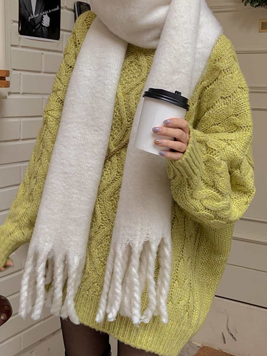 DAZY Fringe Trim Scarf | SHEIN USA