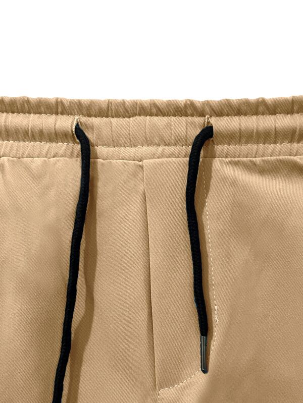 Manfinity Hypemode Men Patched Detail Flap Pocket Drawstring Waist