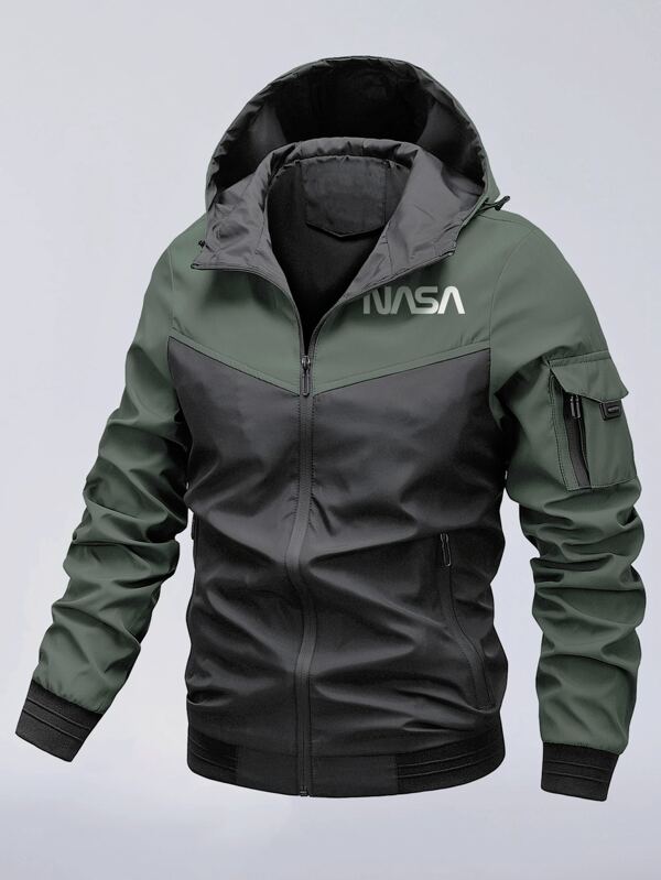 Manfinity Homme Men Letter Graphic Colorblock Jacket Shein South Africa