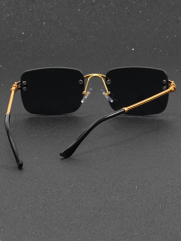 Men Square Lens Rimless Sunglasses | SHEIN USA