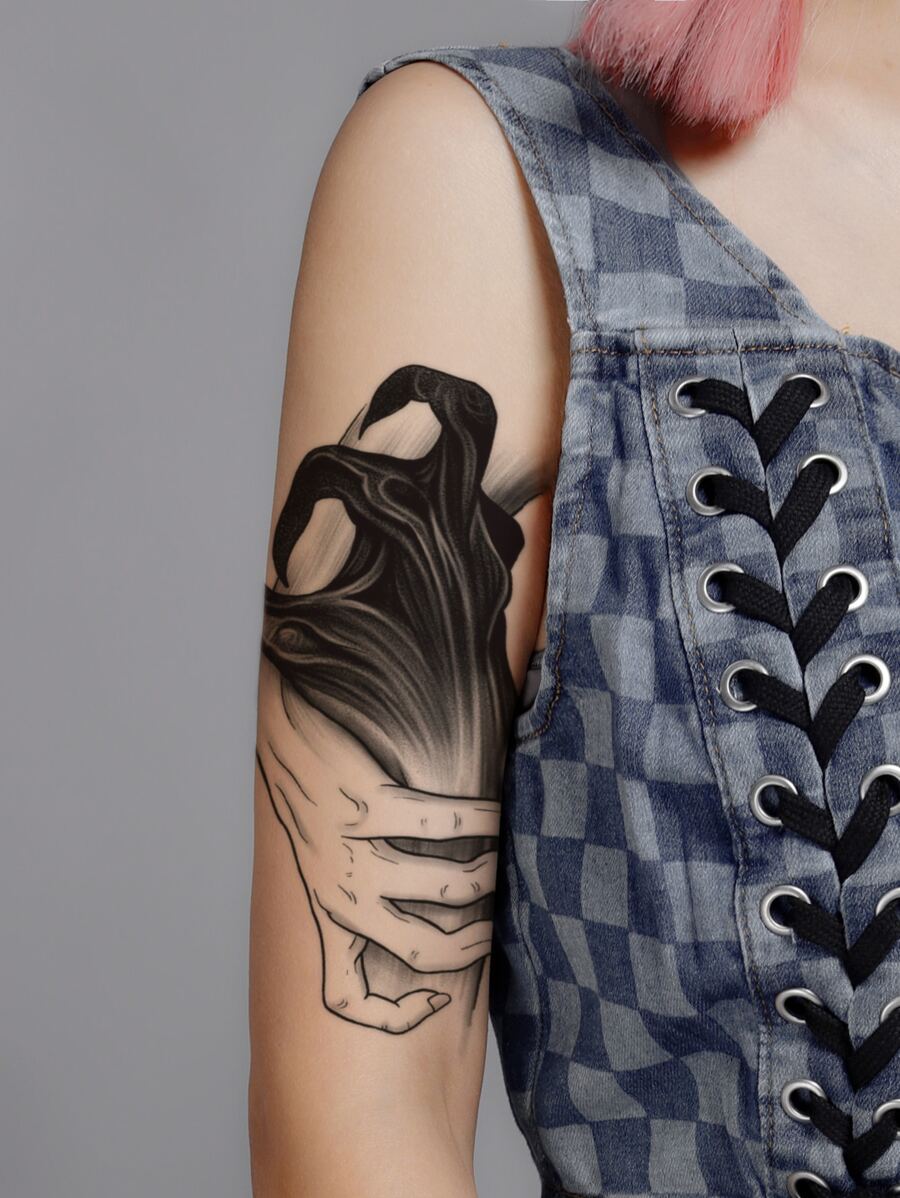 1sheet Hand Print Tattoo Sticker | SHEIN USA