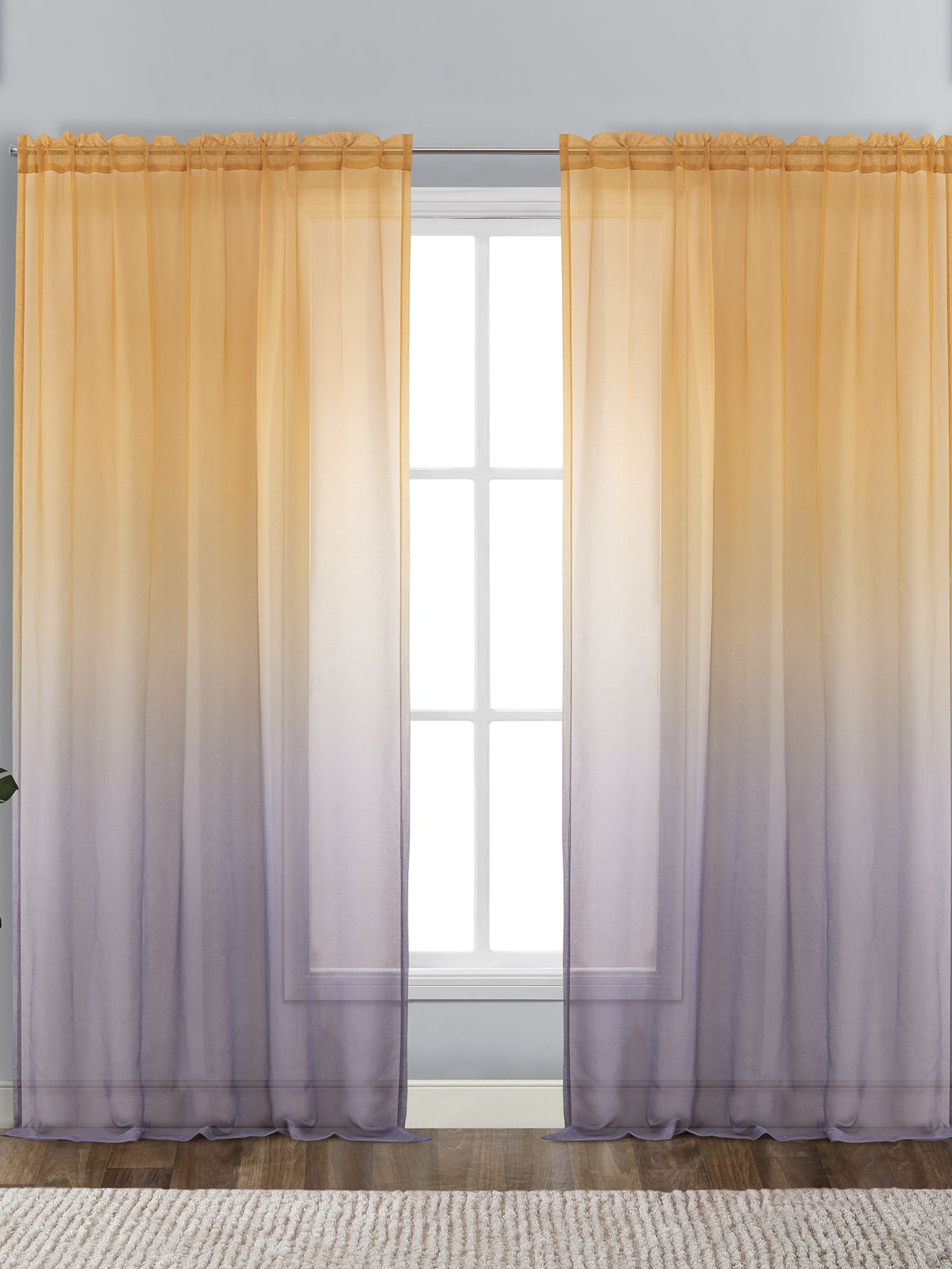 Gradient Color Single Panel Curtain