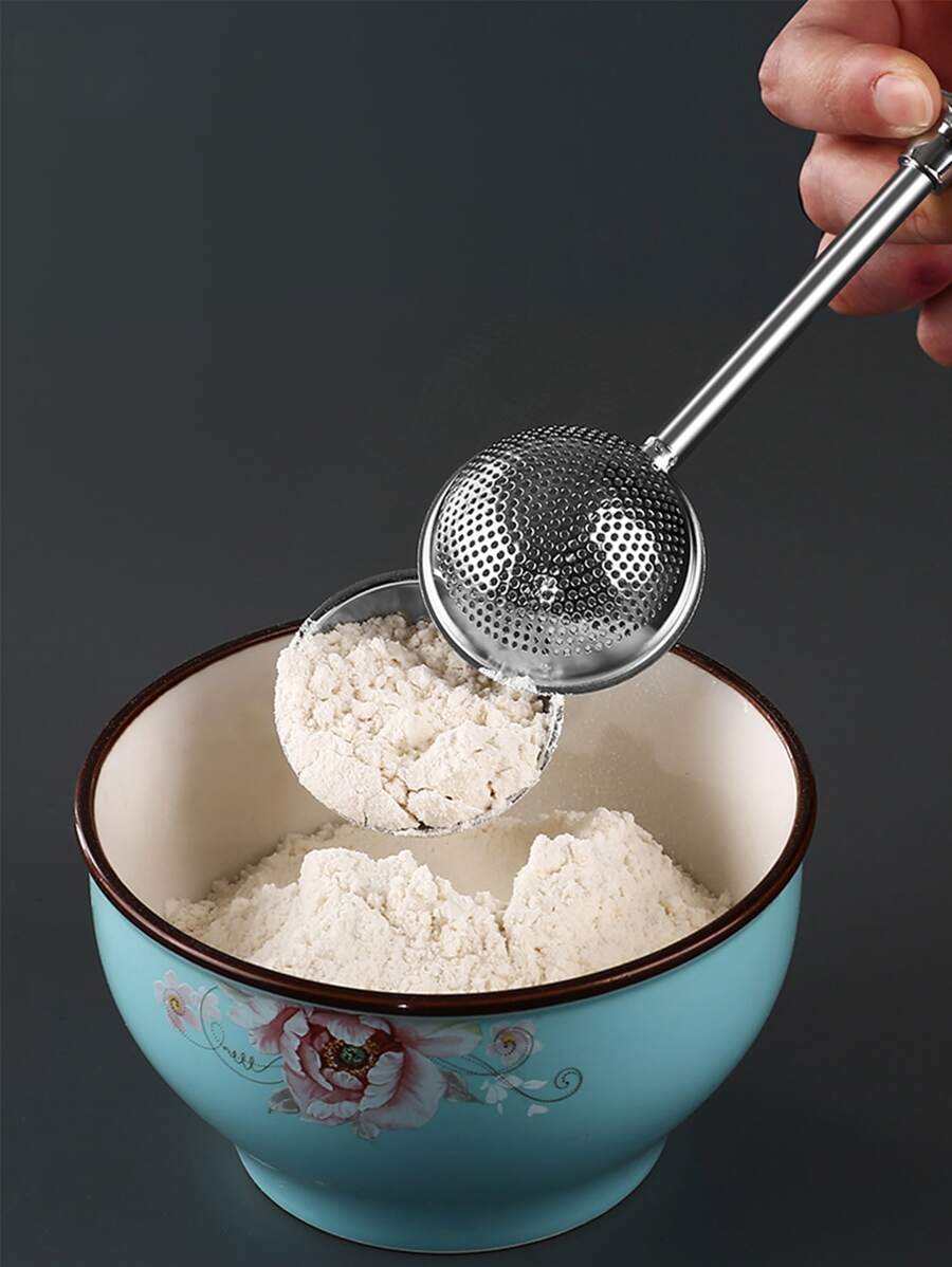 1pc Kitchen Flour Duster For Baking, One-Handed Operation, Stainless ...