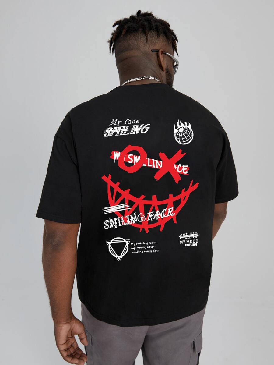 Manfinity EMRG Men Plus Slogan & Expression Print Tee | SHEIN USA