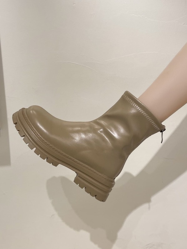 Zip Back Platform Boots | SHEIN USA