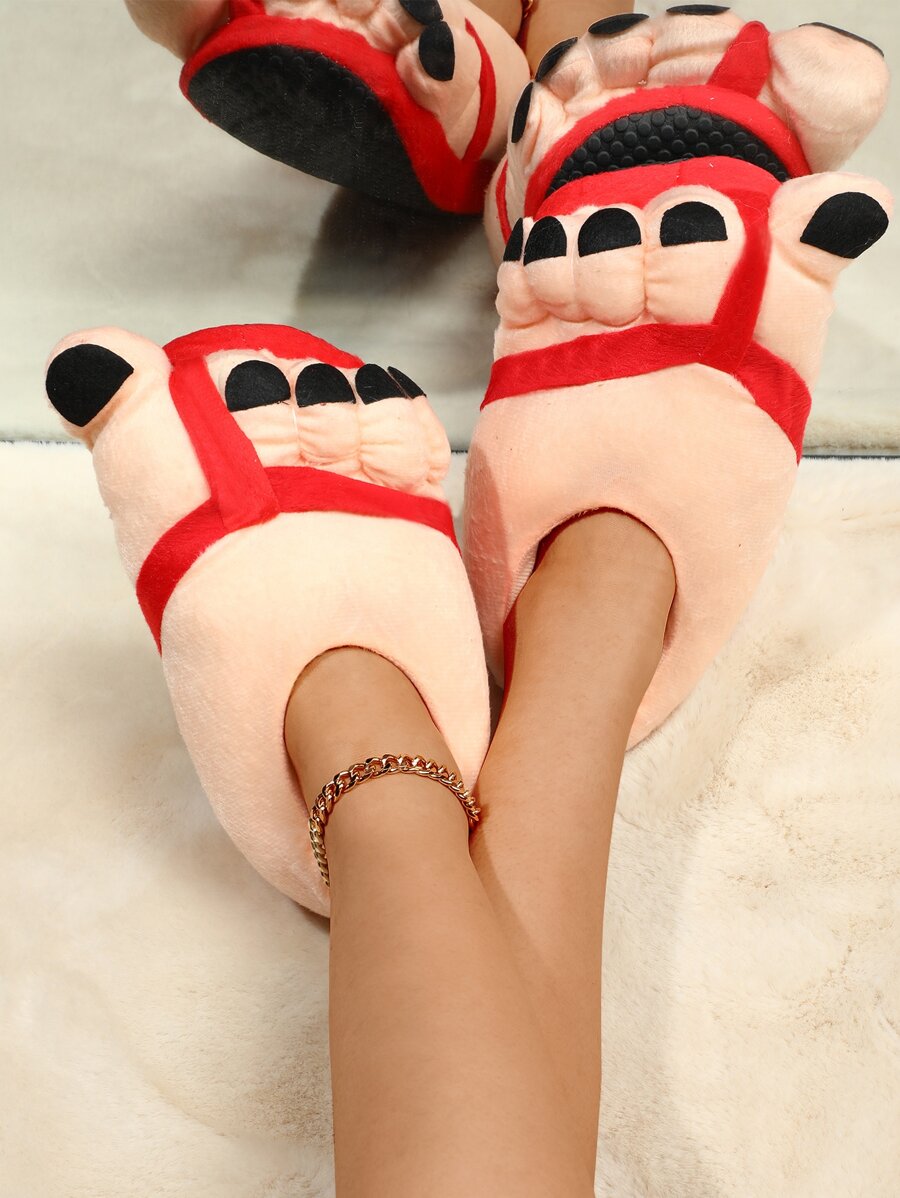 Cartoon Big Feet Design Novelty Slippers Shein Usa