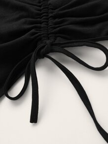 SHEIN ICON Solid Drawstring Side Halter Top for Sale Australia| New ...