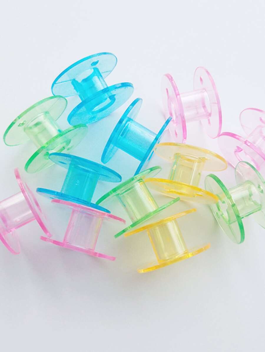 10pcs Random Color Sewing Machine Bobbin, Simple Plastic Random Bobbin ...