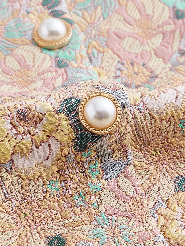 SHEIN MOD Floral Print Button Front Dress | SHEIN USA