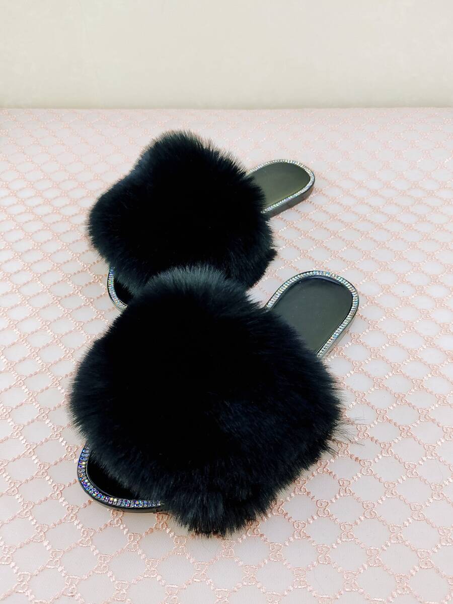 Fluffy Decor Slides | SHEIN USA