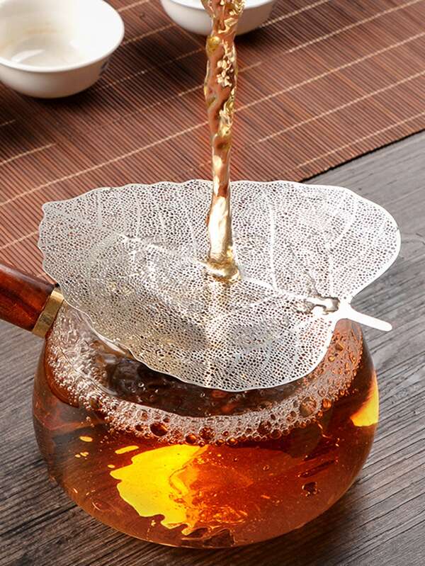 1pc Stainless Steel Leaf Shaped Tea Filter | SHEIN UK