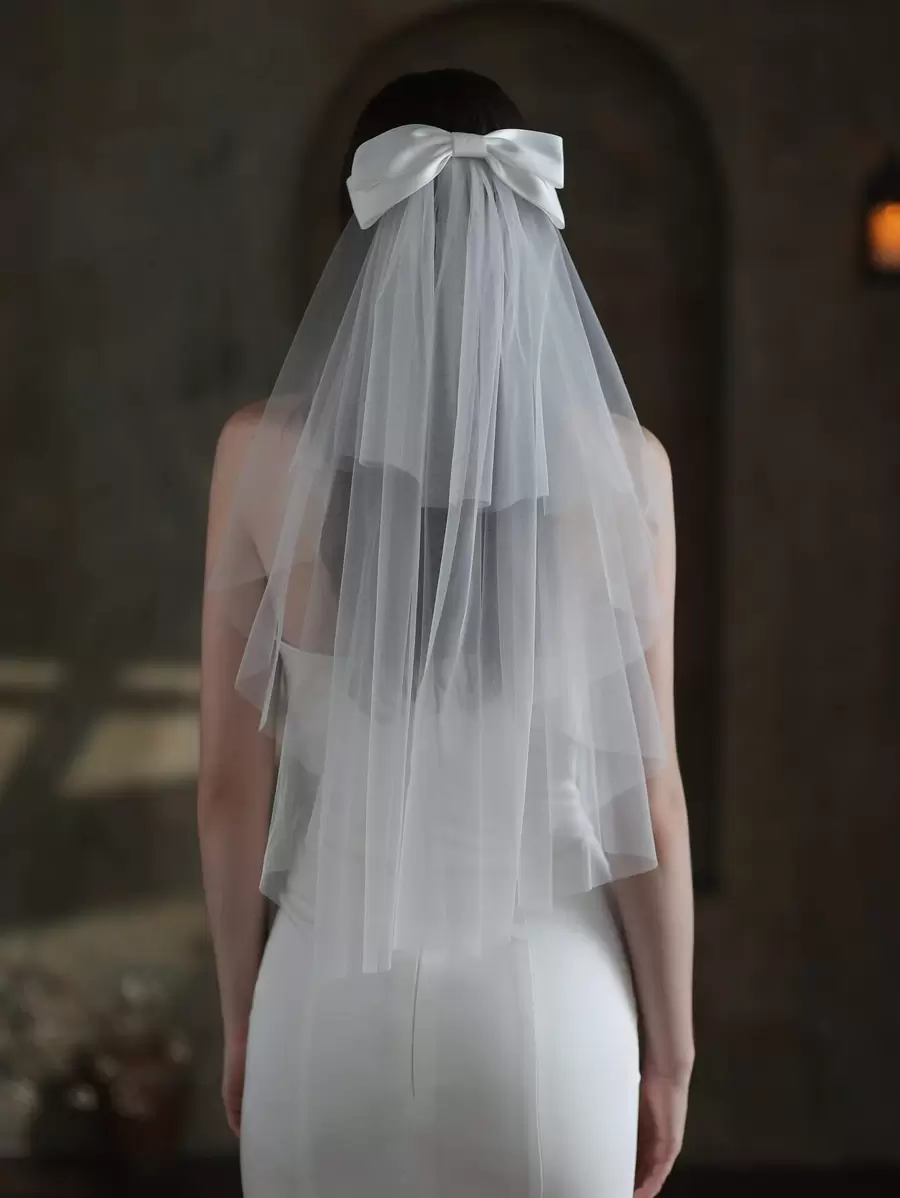 Bow Decor Elegant Bridal Veil Halloween Bridal Veil Wedding Fall ...