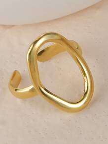 Oval Decor Cuff Ring | SHEIN USA
