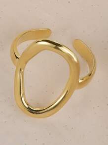 Oval Decor Cuff Ring | SHEIN USA