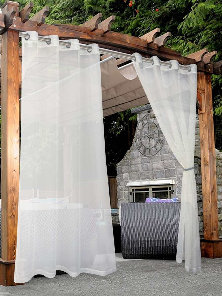 1pc Solid Waterproof Outdoor Curtain | SHEIN USA