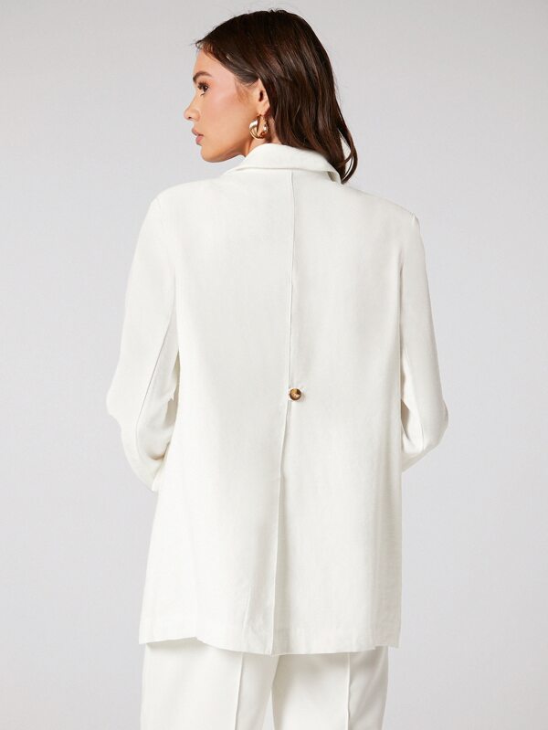 SHEIN BIZwear Shoulder Pad Split Back Blazer | SHEIN EUR