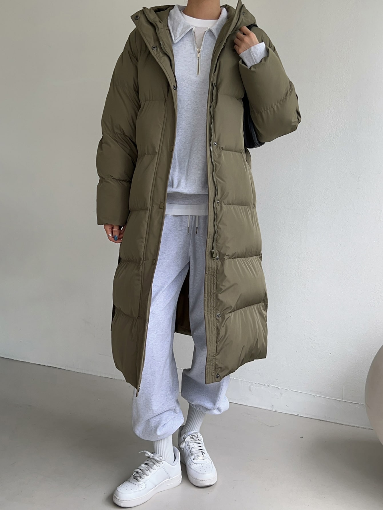 DAZY Slant Pockets Hooded Belted Puffer Coat | SHEIN USA