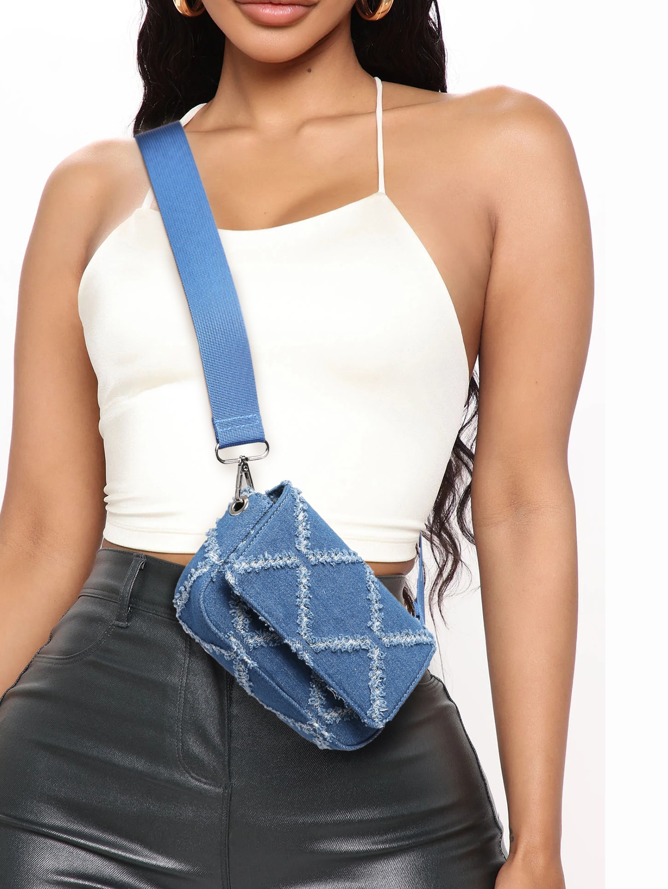 Mini Denim Belt Bag