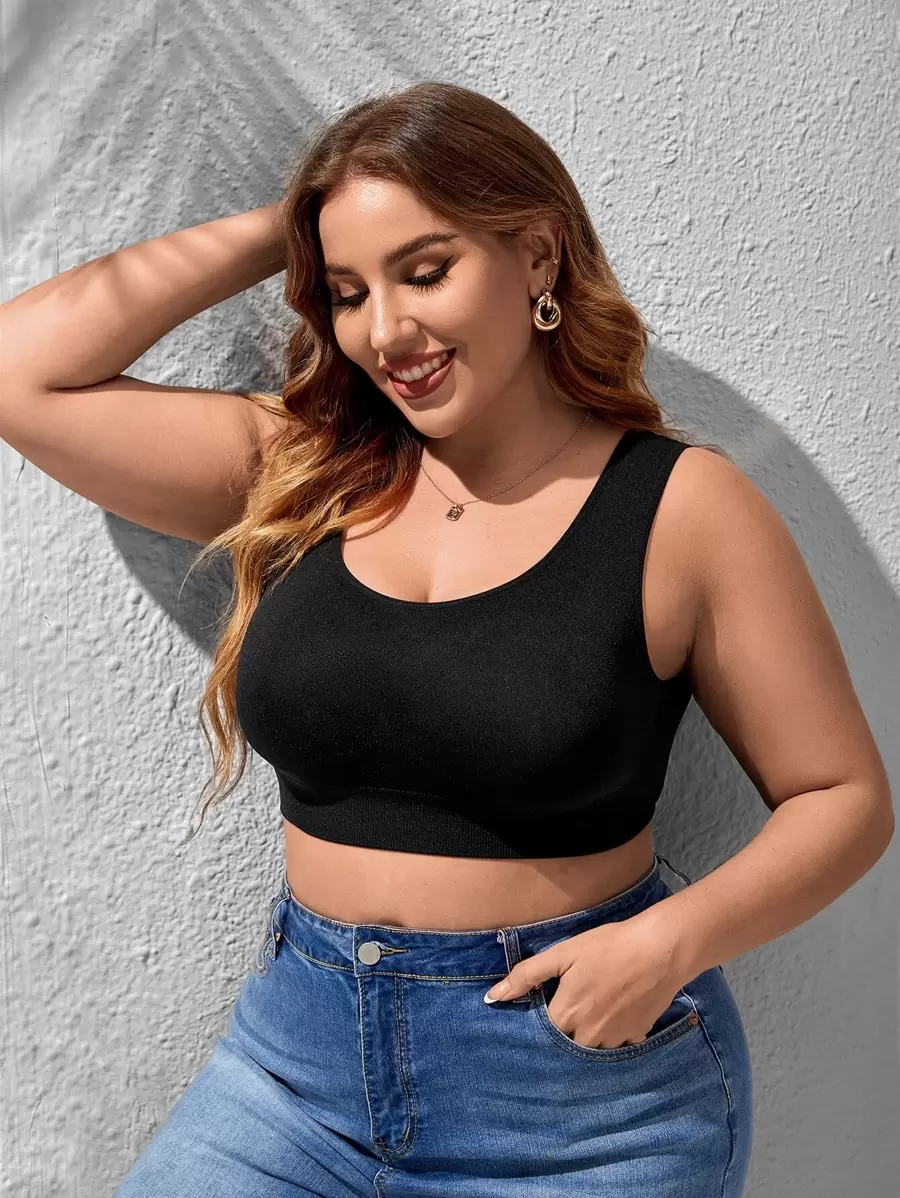 Plus Solid Bralette | SHEIN USA