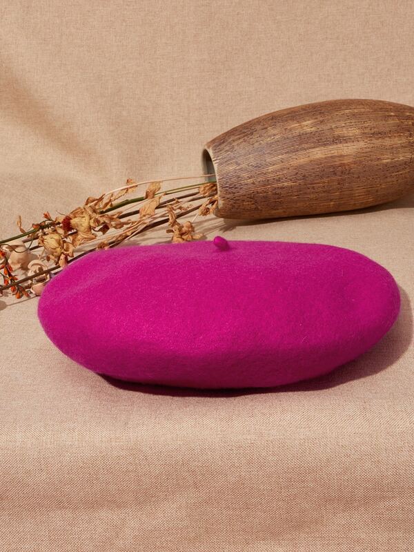 SHEIN MOD Solid Wool-Mix Beret | SHEIN USA