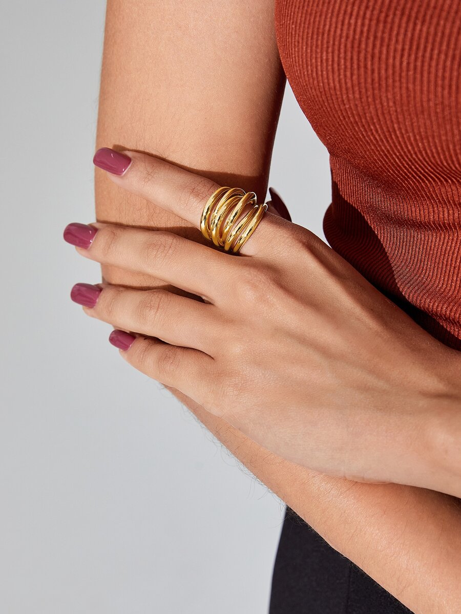 Layered Cuff Ring | SHEIN USA