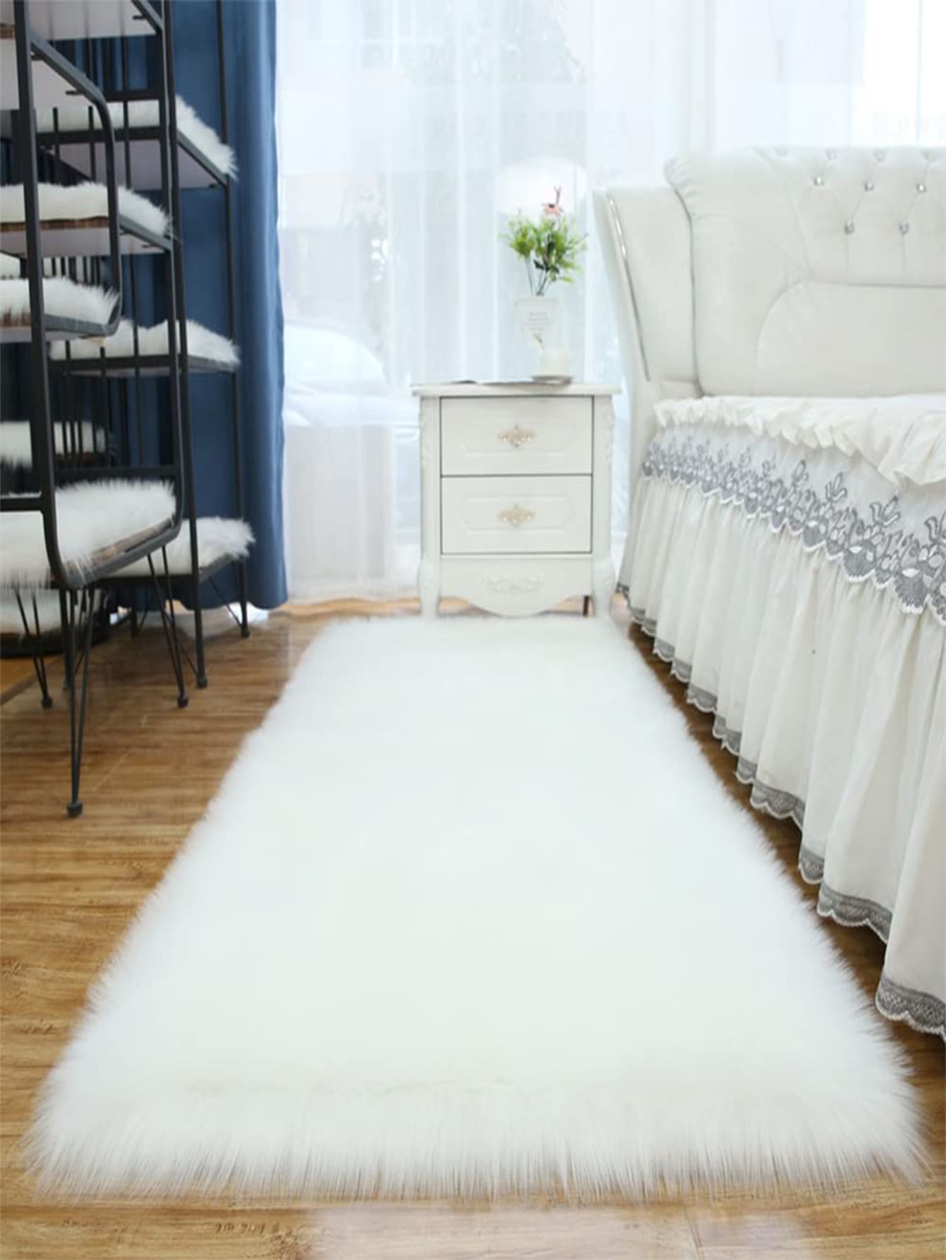 Solid Fluffy Rug