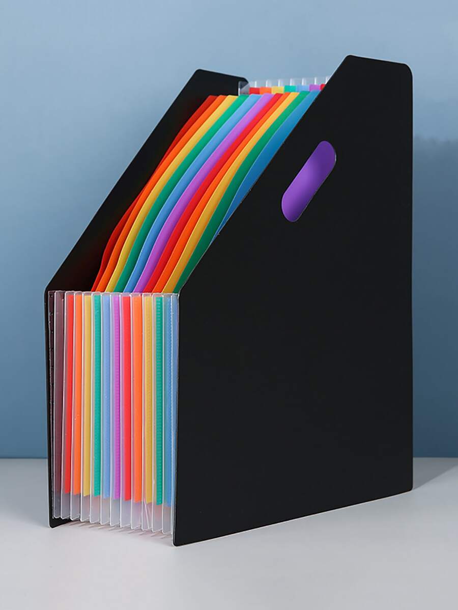 1pc 13 Pockets A4 Size File Folder With Slanted Flap, Expandable ...