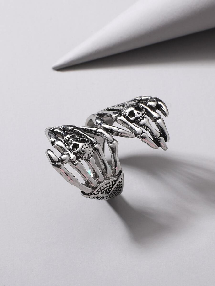 Skull Decor Skeleton Hand Design Wrap Ring | SHEIN USA
