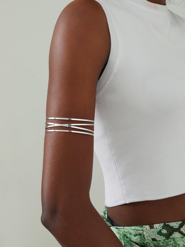 Minimalist Layered Arm Cuff | SHEIN USA