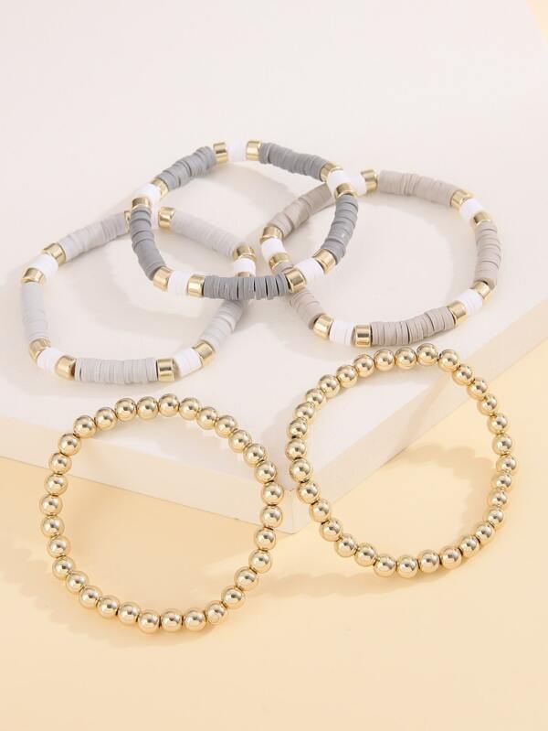 5pcs Minimalist Beaded Bracelet | SHEIN USA