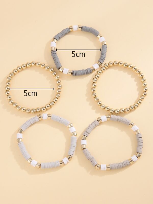 5pcs Minimalist Beaded Bracelet | SHEIN USA